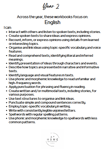 Year 2 Term 2 English and Maths Homeschooling Workbook – At Home ...